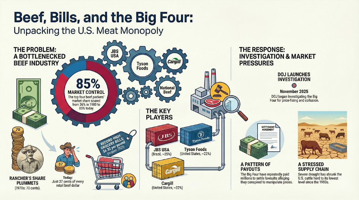 How Four Companies Control 85% of U.S. Cattle Processing - FoodIndustry.Com
